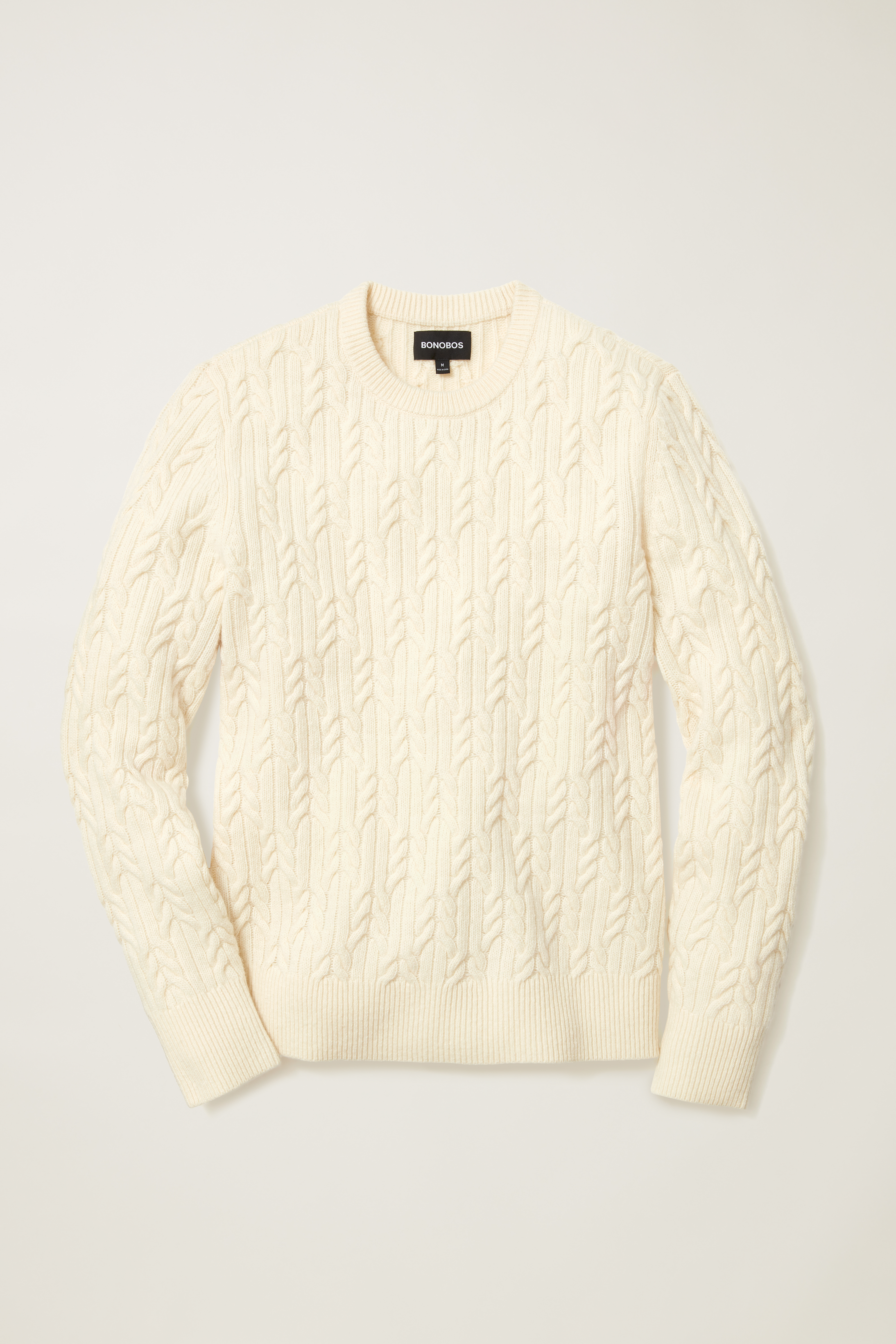 Wool Cable Crew Neck Sweater | Bonobos