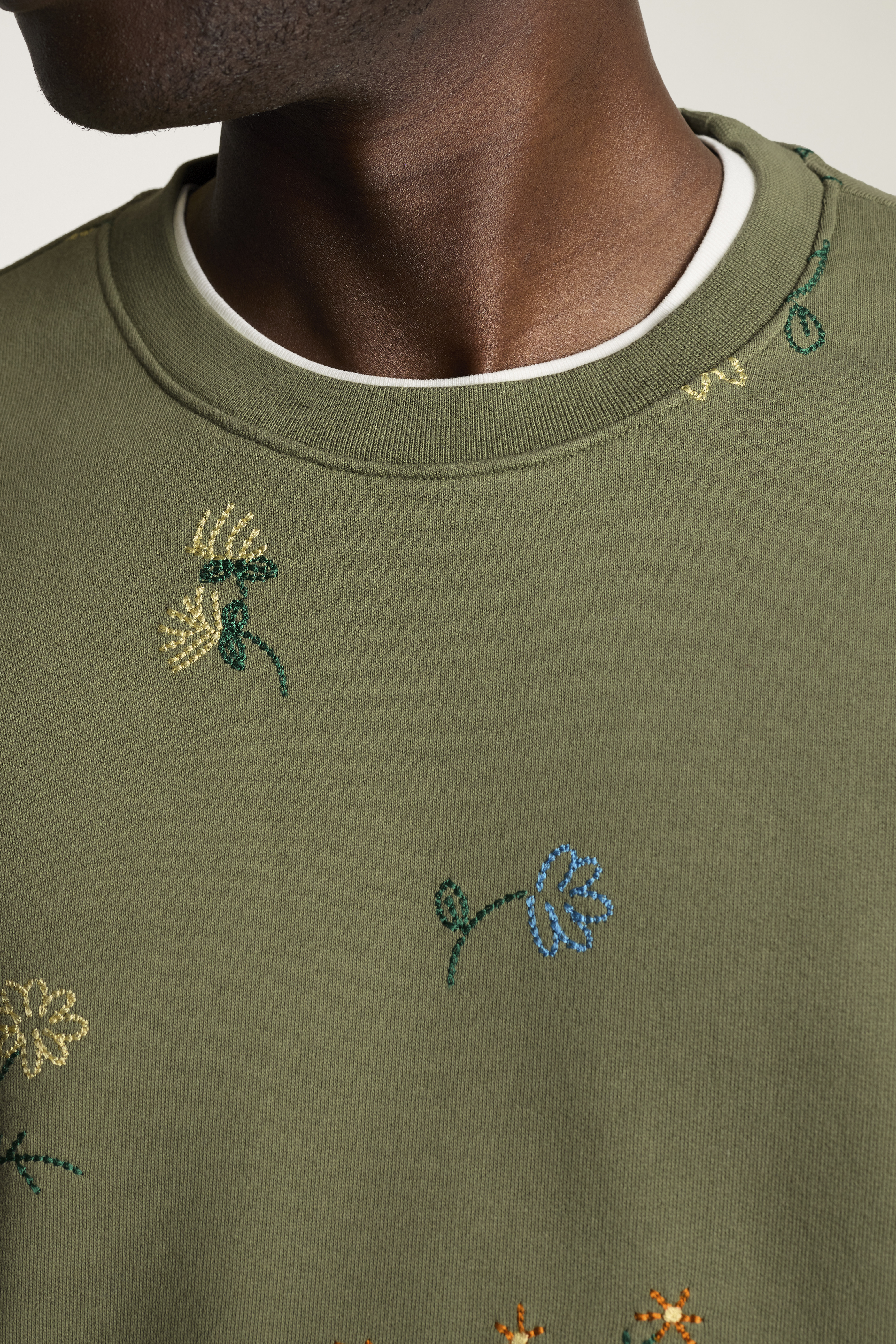 Embroidered French Terry Crew | Bonobos