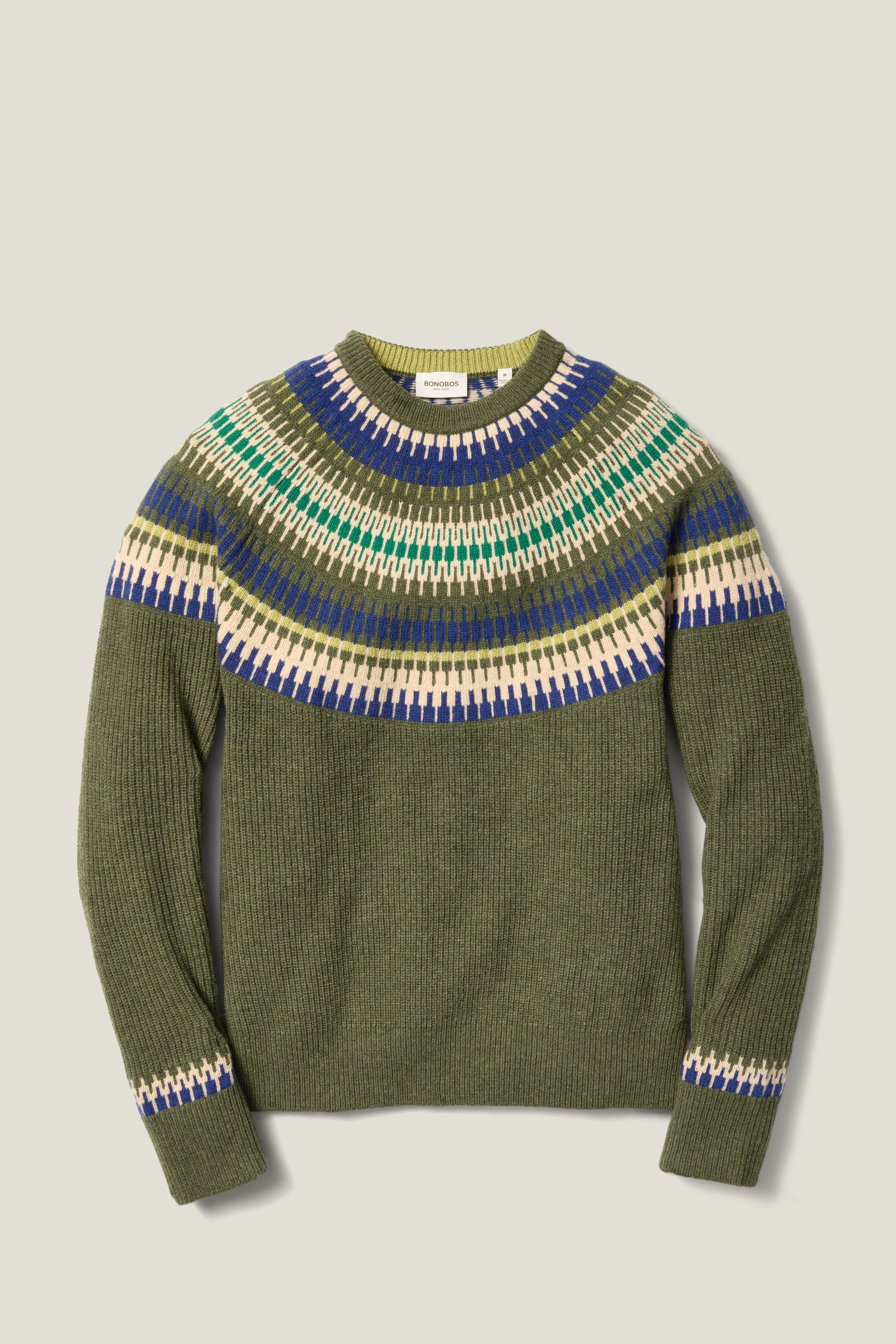 Fair Isle Wool Blend Sweater by Bonobos | Festive Warm Knit | Bonobos